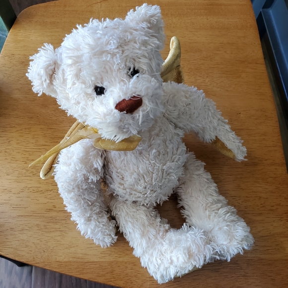 Gund | Toys | Gund Angel Bear Gold Wings Bow Musical Plays Jesus Loves ...
